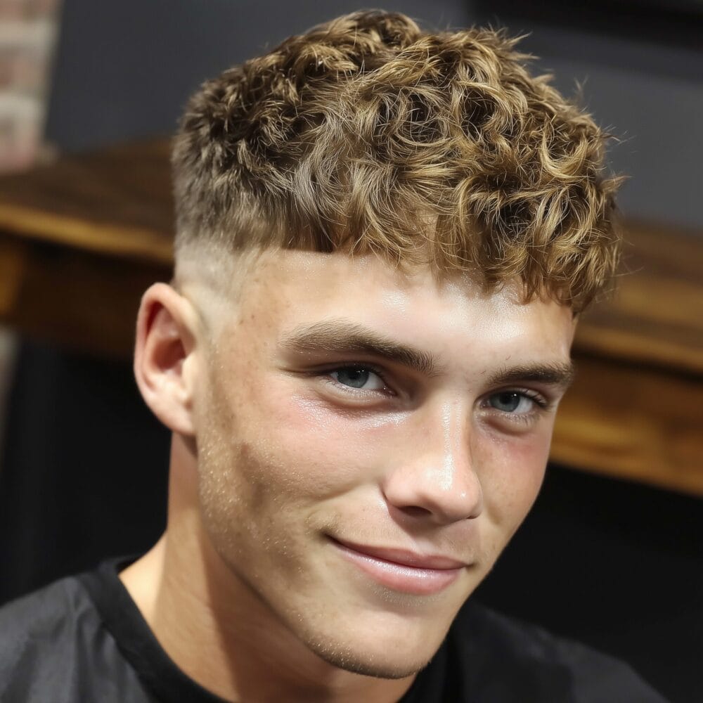 Best Caesar Cut Styles For Curly Hair Guys - 2025